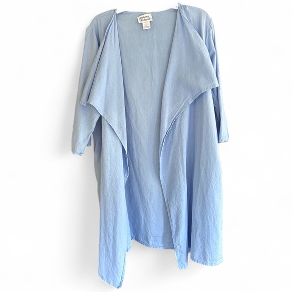 Anthony Richards | Jackets & Coats | Anthony Richards Blue Cotton Linen ...